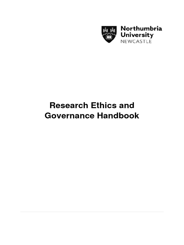 Northumbria Research Ethics Governance Handbook | PDF | Informed Consent