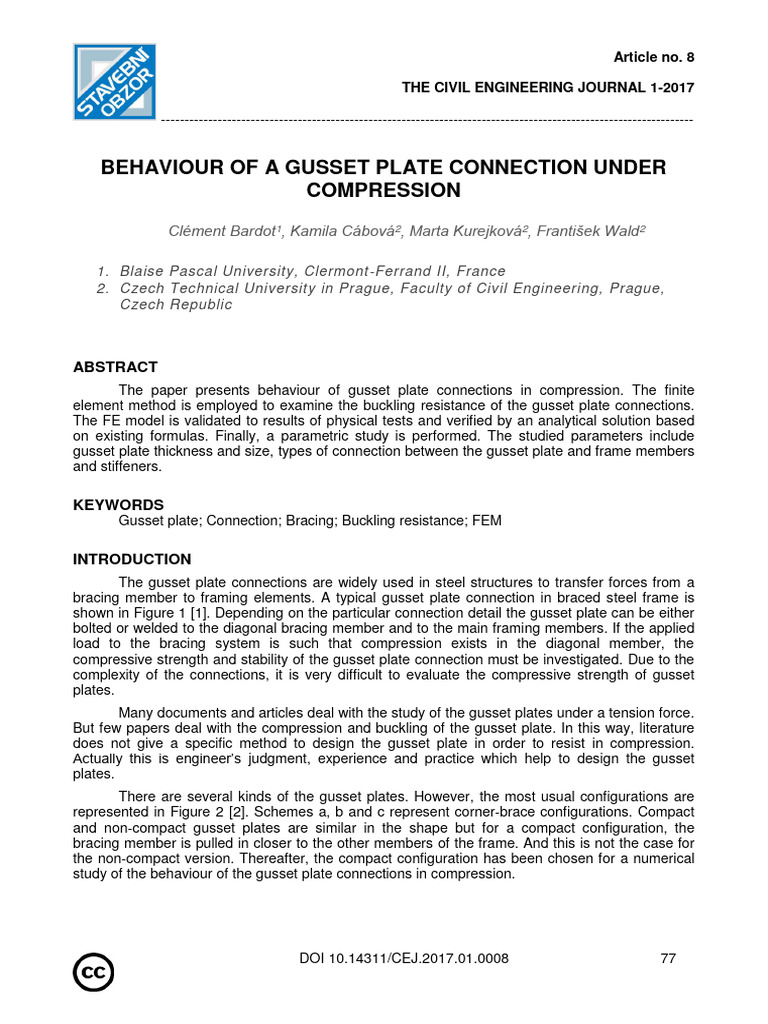 Gusset Plate Connection Compression Analysis | PDF | Buckling ...