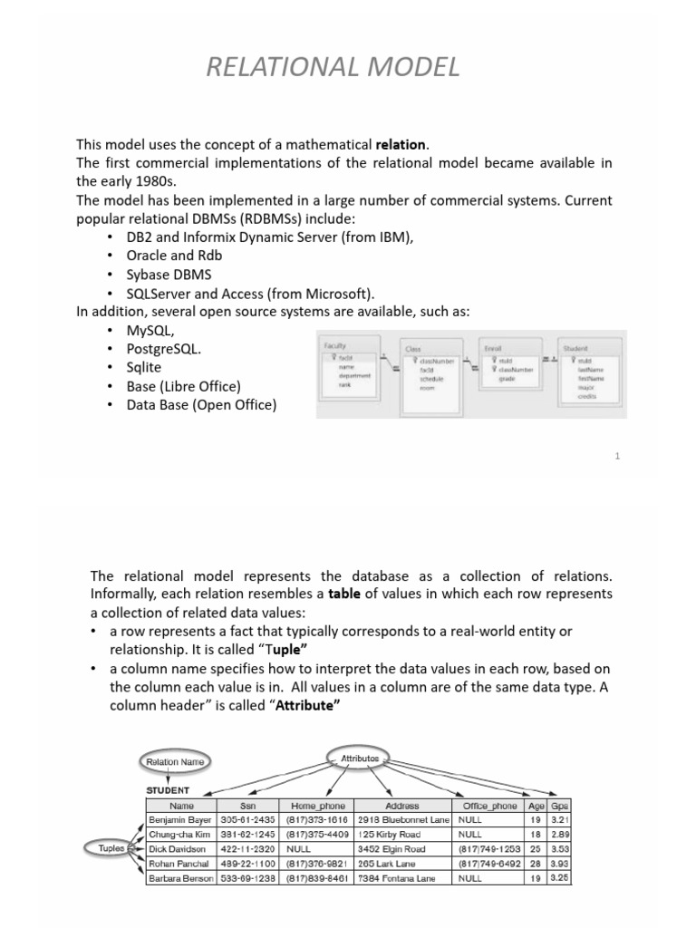 04 Relational Model Pdf Relational Database Relational Model