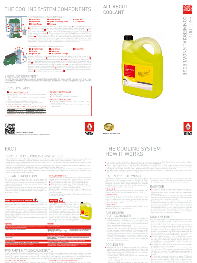 Renault Coolant | Download Free PDF | Radiator | Thermostat