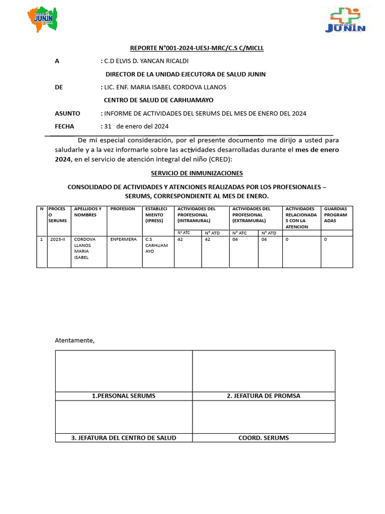 Informe de Serums 2023 Enero 2024 | PDF | Especialidades Medicas | Programas sociales