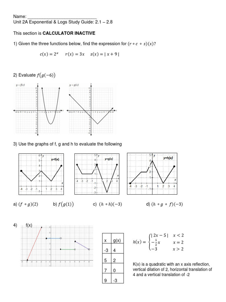 Unit 2A Exponential & Log Functions Study Guide (Fal 2023) .PDF ... Unit 2A Exponential & Log Functions Study Guide (Fal 2023) .PDF ...