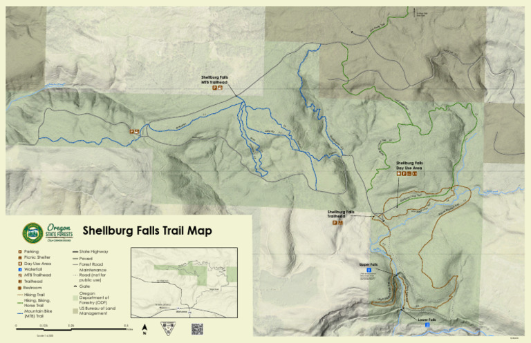 Shellburg Falls Trail Map | PDF | Routes | Transport Infrastructure