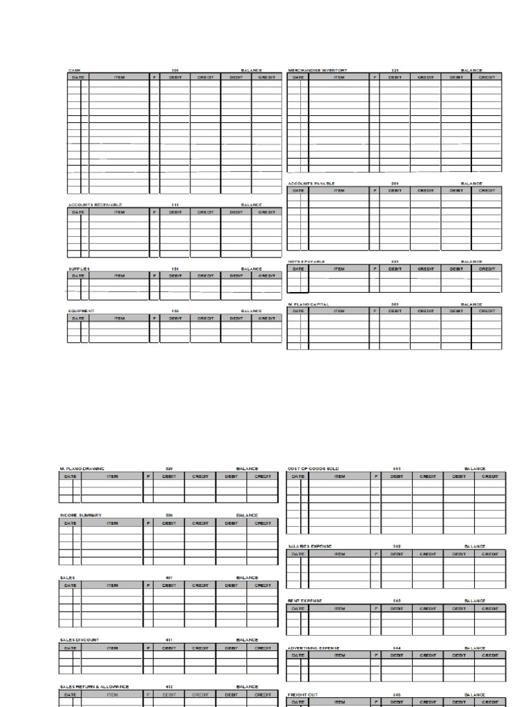 Platinum Gen. Ledger Answer Sheets Perpetual | PDF