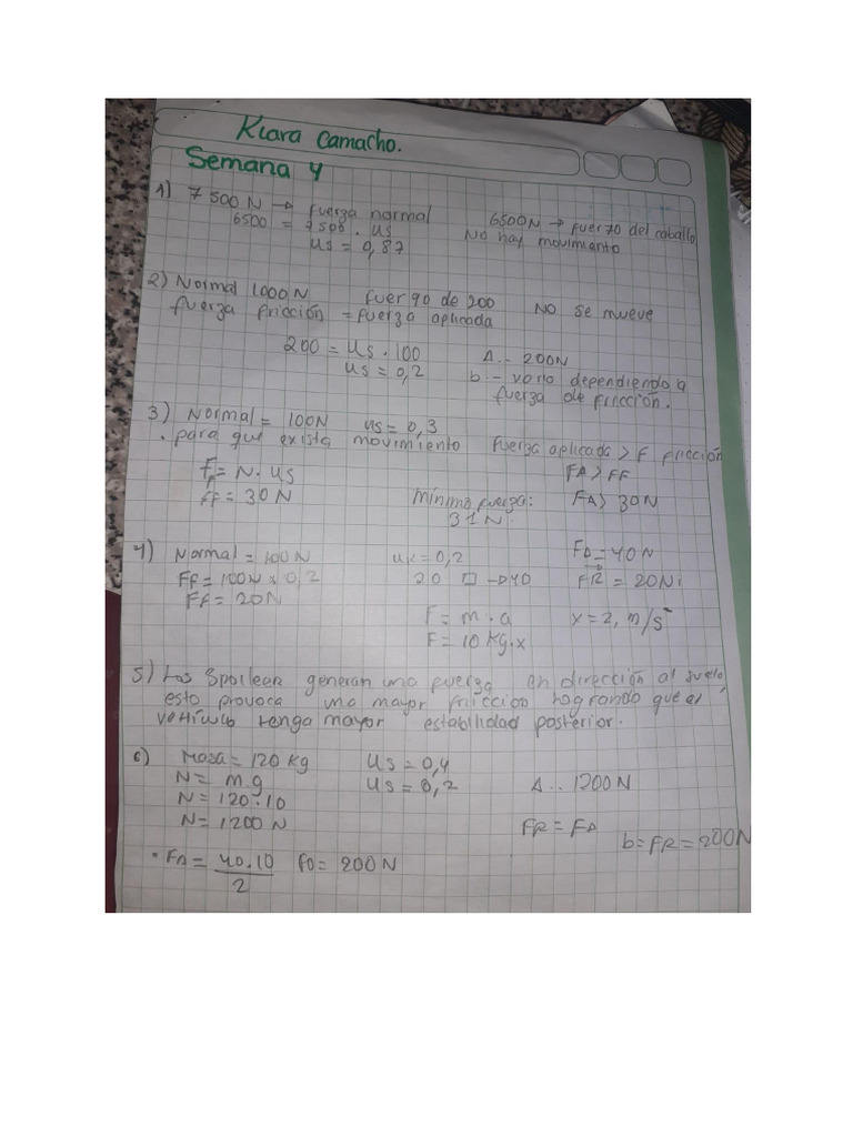 Ejercicios de Biofica Semana 4 | PDF