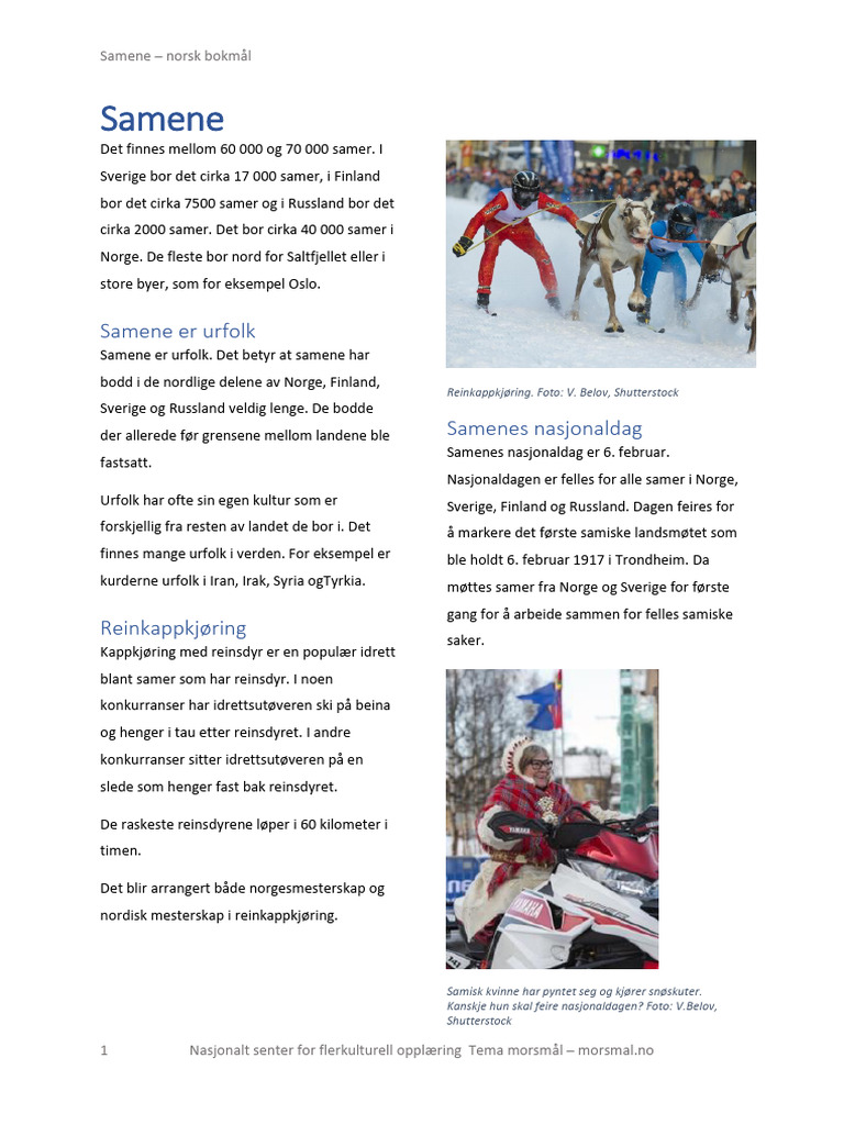 Samene Norsk BM Uu | PDF