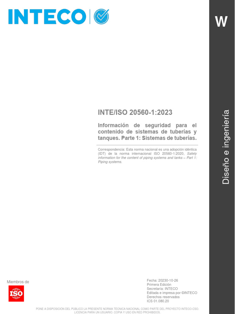 Inte Iso 20560-1 2023 | PDF | Color | Organización internacional para ...
