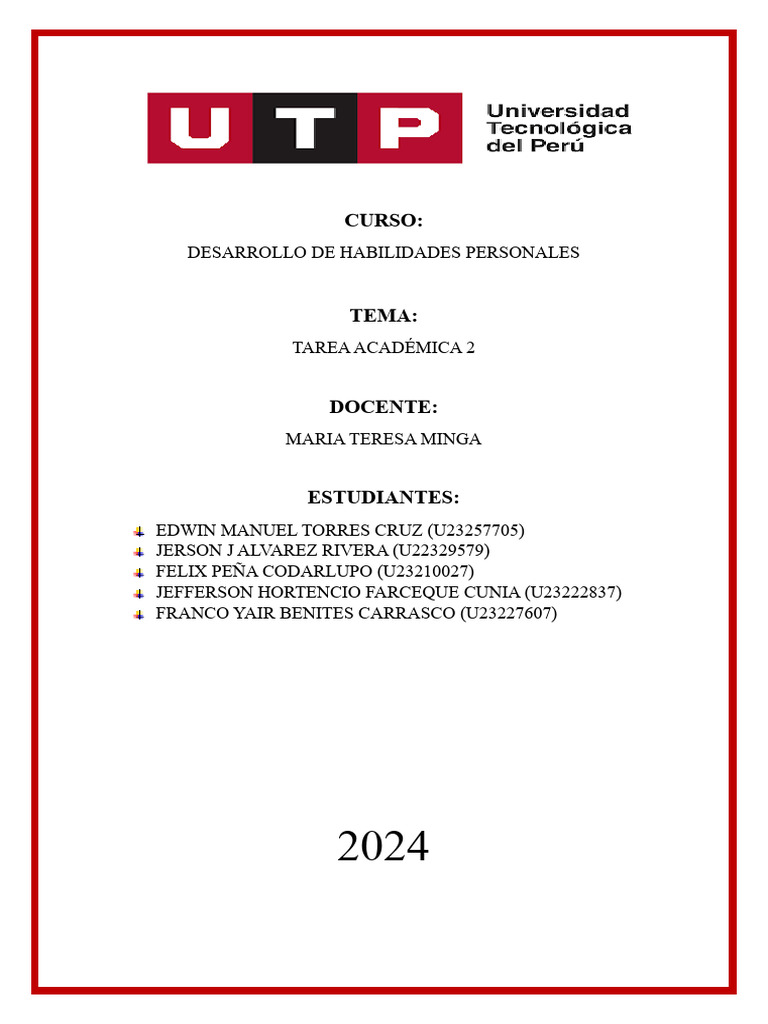 Ta2-Desarrollo de Hp-Edwin Torres | PDF | Las emociones | Inteligencia emocional