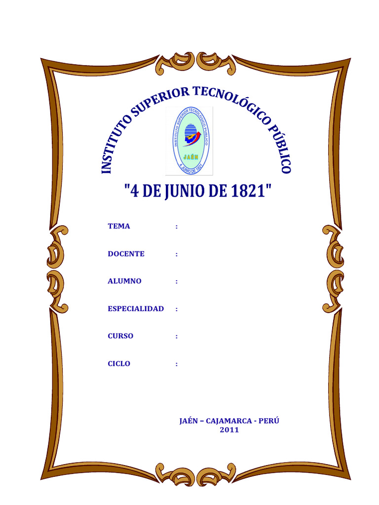 Modelos de Carátulas - 4 de Junio | PDF | Jerarquía | Enseñando