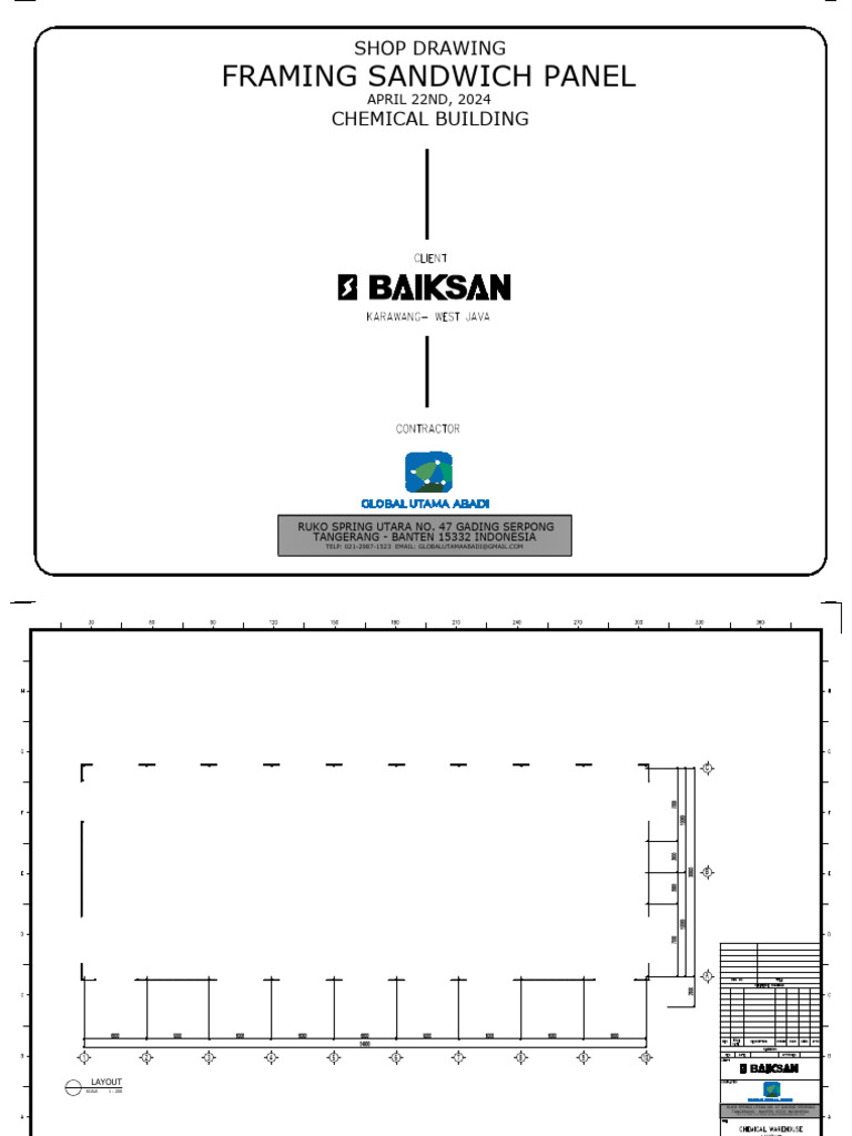 Framing Sandwich Panel Drawing | PDF