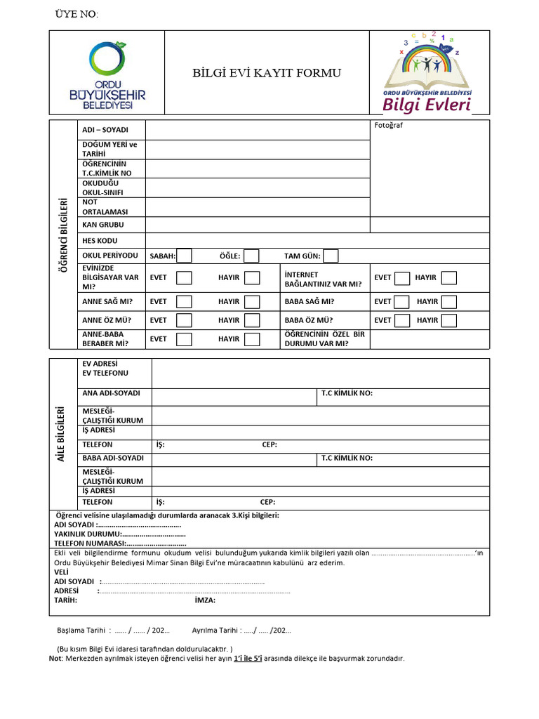 Ders Kayit Formu | PDF