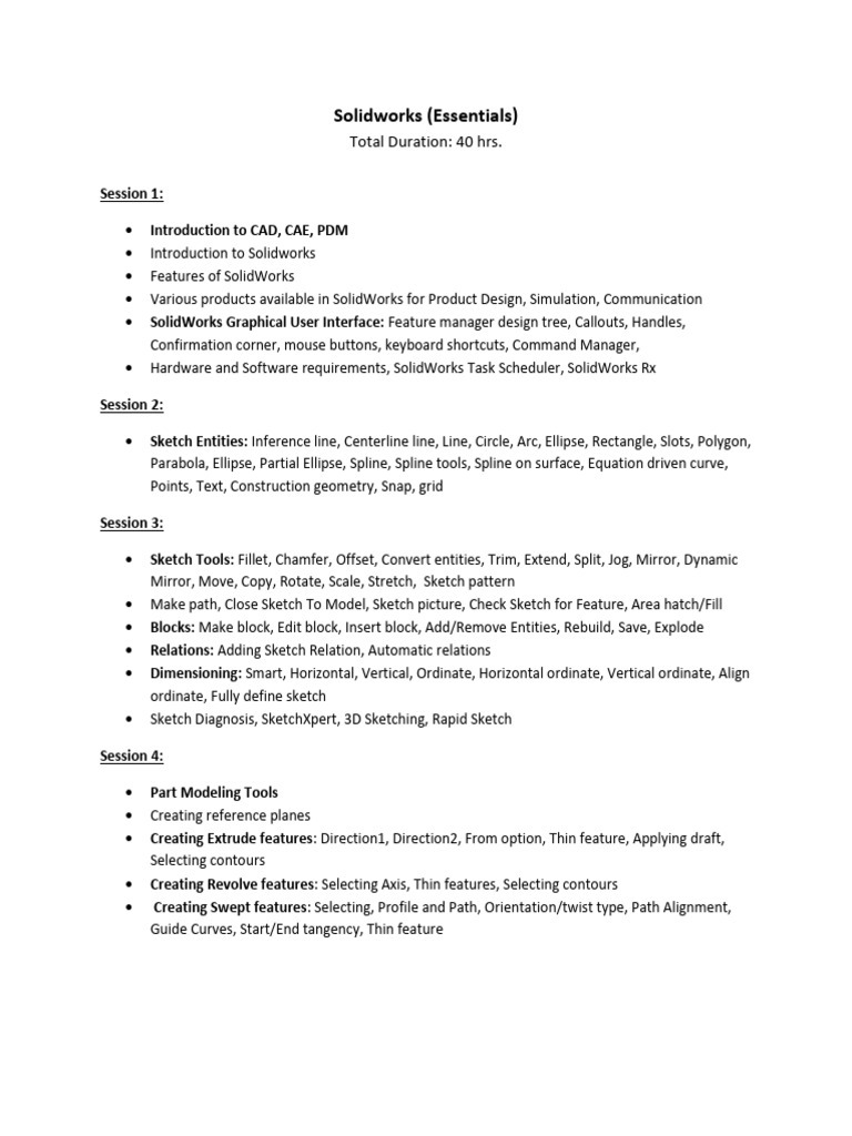 Solidworks Essentials Pdf Ellipse Geometry