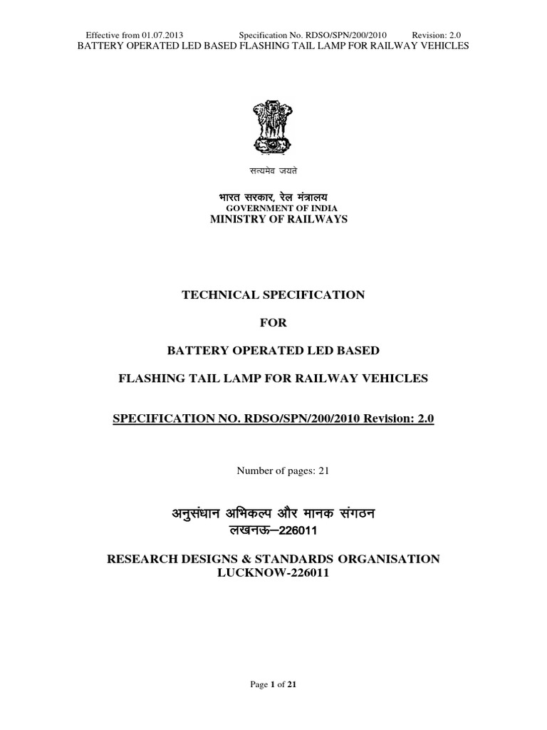 Rdso - SPN - 200 - 2010 Rev 2.0 - Flashing Tail Lamp | PDF | Light ...