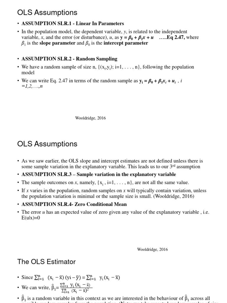 BA Notes | PDF | Ordinary Least Squares | Errors And Residuals