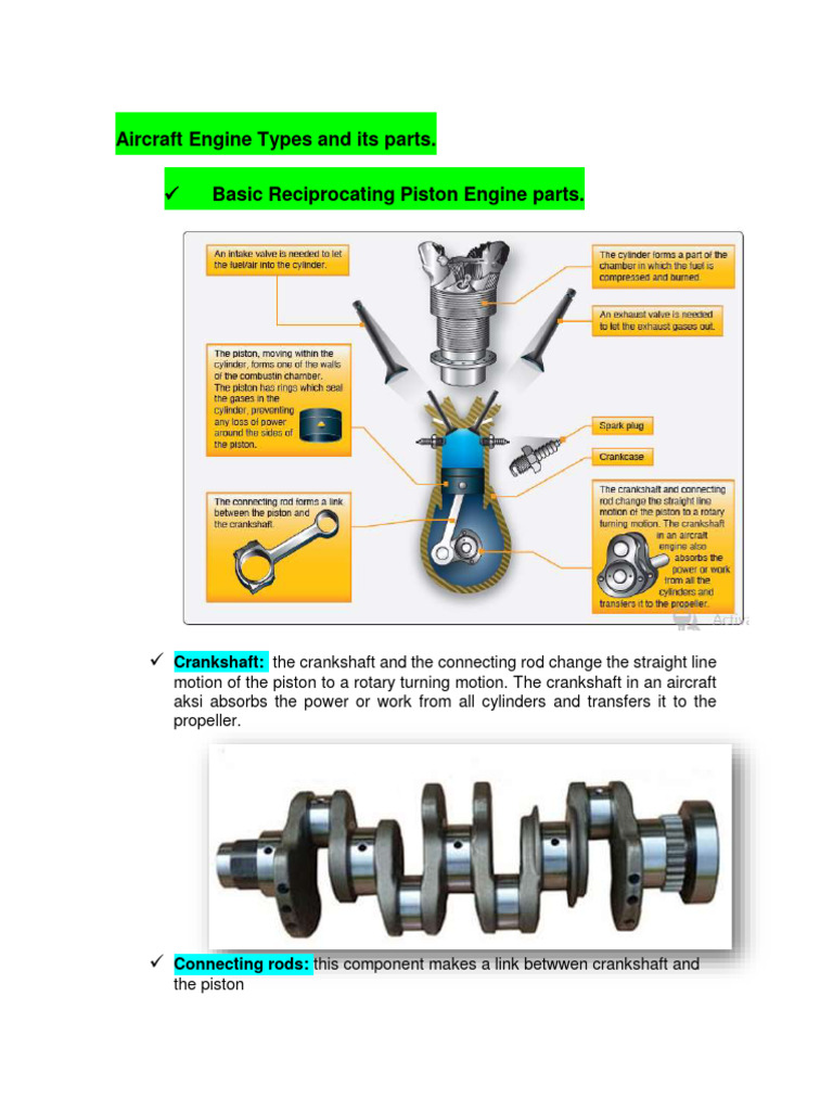 Aircraft Engine Types and Components | PDF | Internal Combustion Engine ...