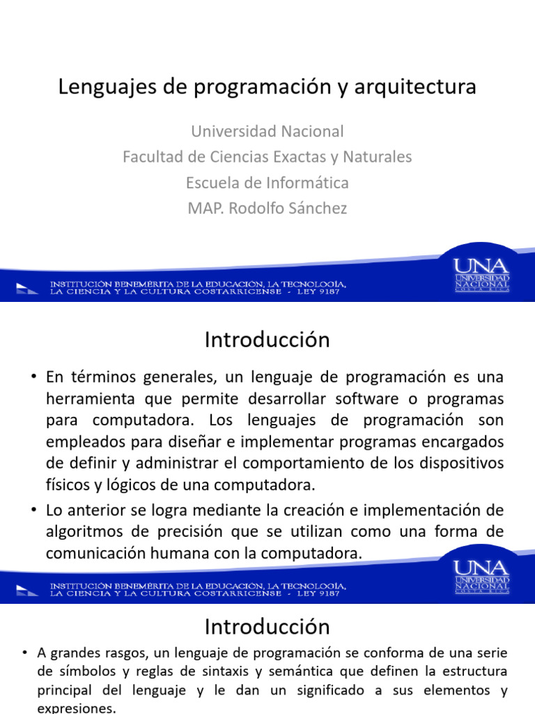 Lenguajes de Programación y Arquitectura | PDF | Lenguaje de programación | Programación de ...