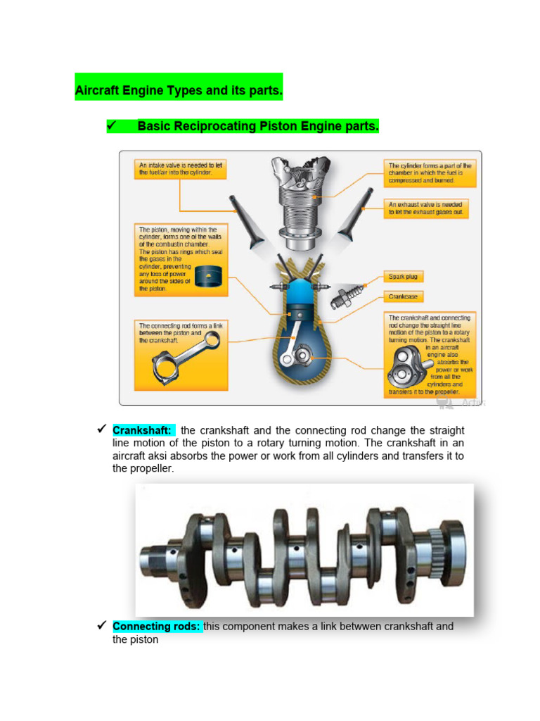 Aircraft Engine Types and Its Parts | PDF | Internal Combustion Engine ...