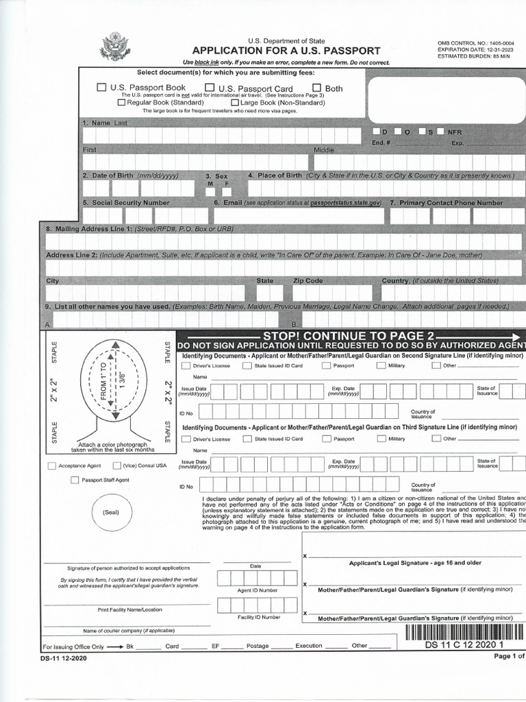passport_form translation exercise | PDF