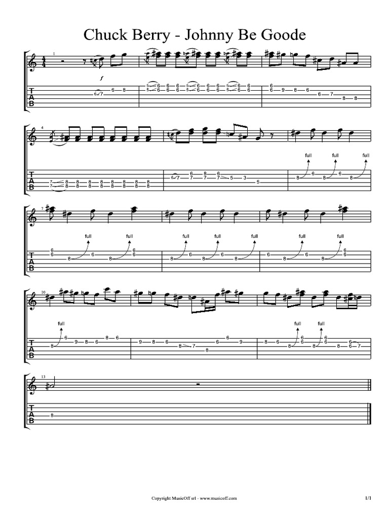 Chuck Berry - Johnny Be Goode | PDF