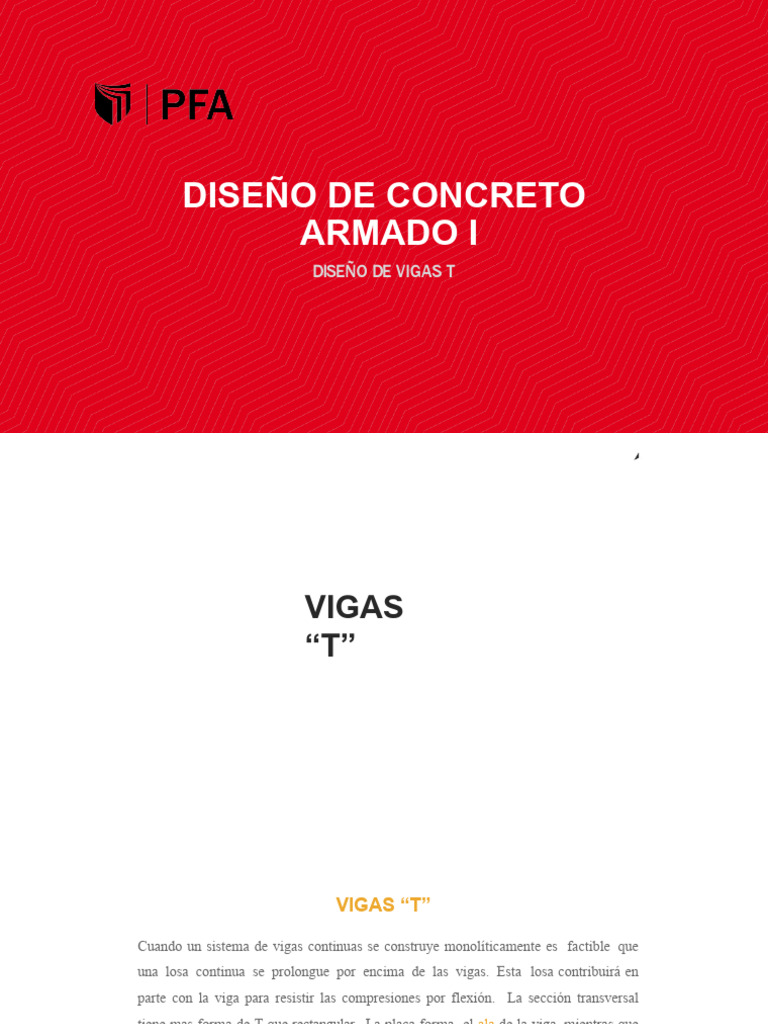 Sesión 4.1-Vigas T-Concreto | Descargar gratis PDF | Viga (Estructura) | Doblar
