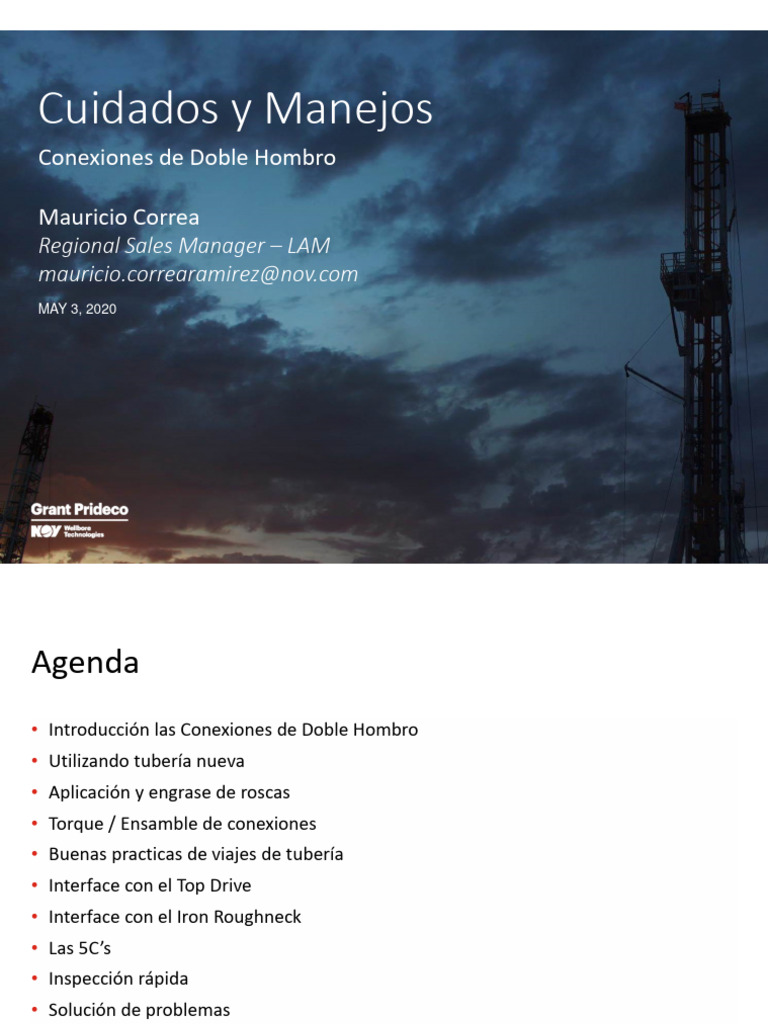 Cuidados y Manejo de Conexiones de Doble Hombro - Grant Prideco | PDF ...