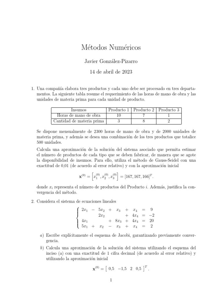 Ejercicios Clase 14-04 | PDF | Álgebra | Ciencia computacional