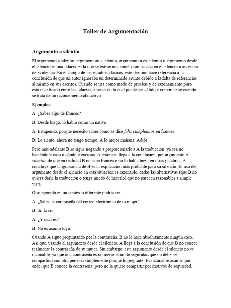 Falacias en Argumentación: Ejemplos y Tipos | PDF