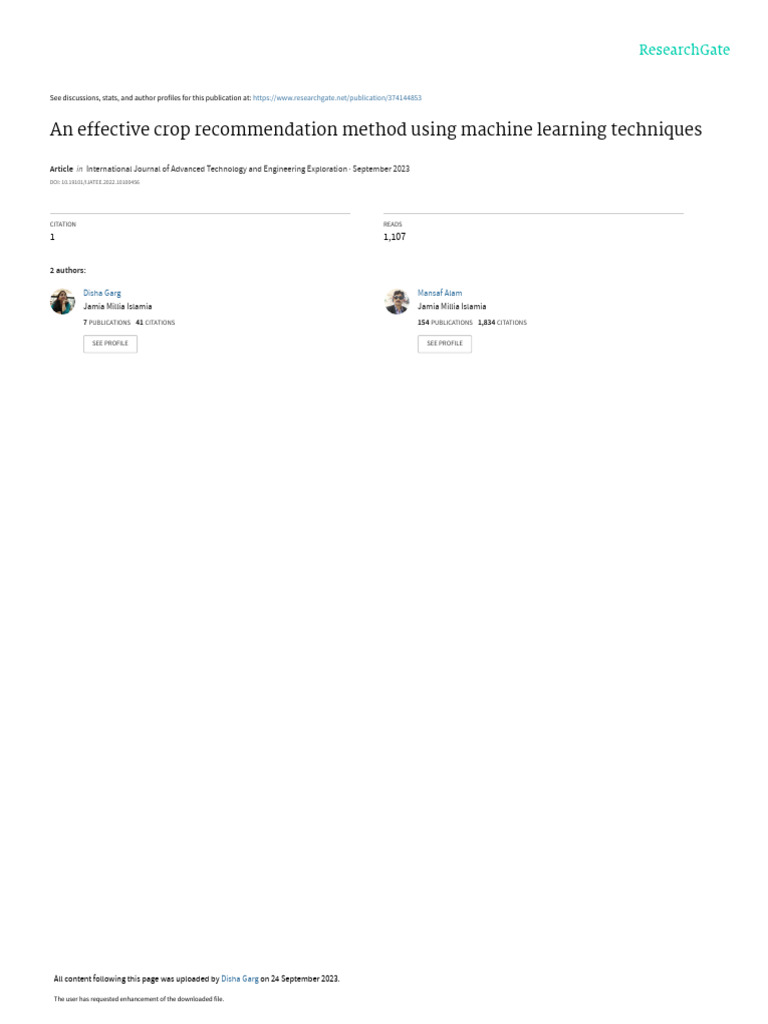 Crop Recommendation | Download Free PDF | Cross Validation (Statistics) | Machine Learning