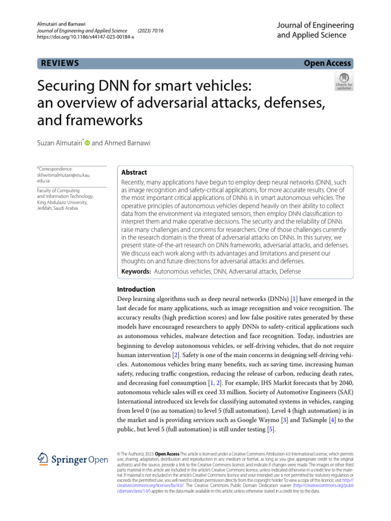 An Overview of Adversarial Attacks, Defenses | PDF | Deep Learning | Artificial Neural Network