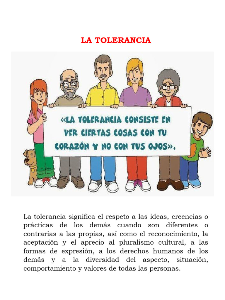 LA TOLERANCIA | PDF
