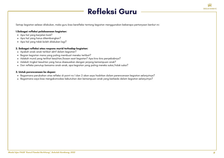 Modul Refleksi | PDF