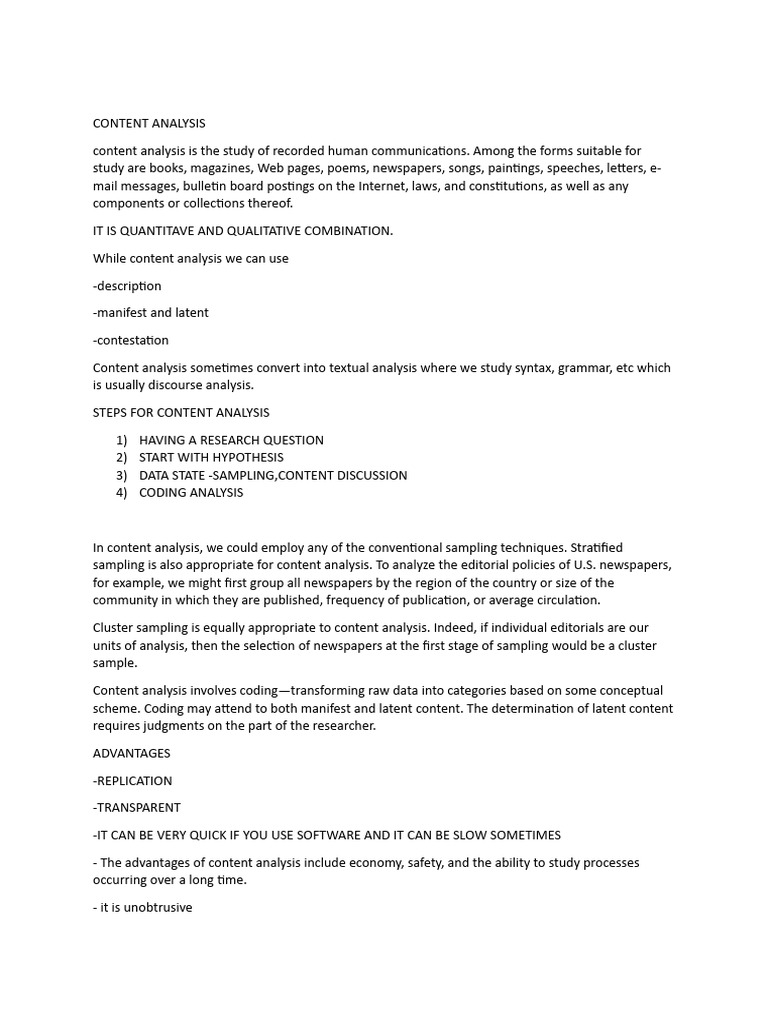 Content Analysis | PDF | Computers