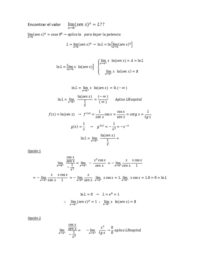 Limites Lhospital | PDF