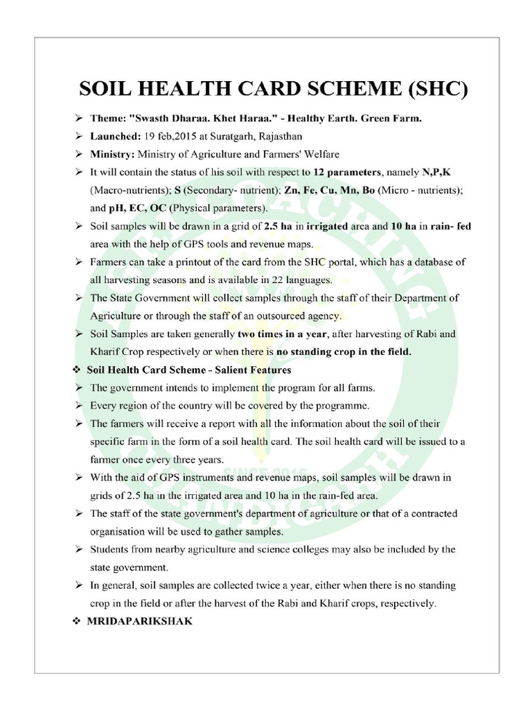 Soil Health Card | PDF