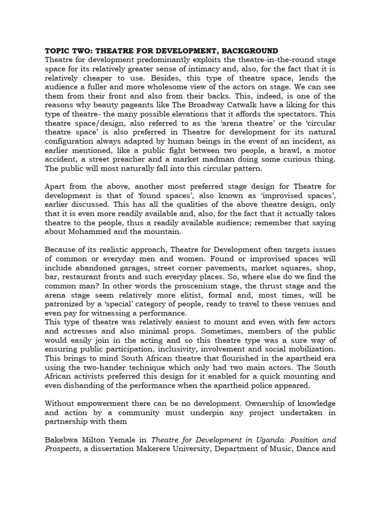 Theatre Notes 2&3 | PDF