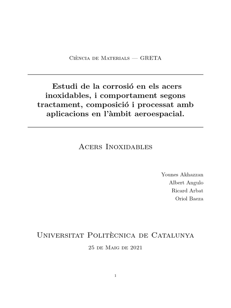 Treball Materials | PDF