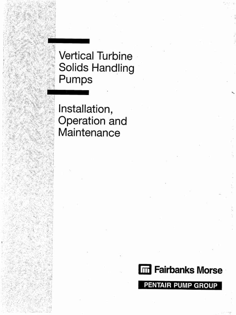Bombas VTSH Fairbanks Morse | PDF