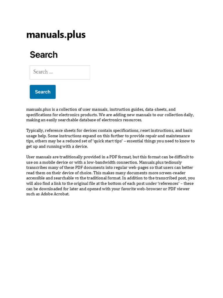 User Manuals and Guides for Electronics | PDF | Computers