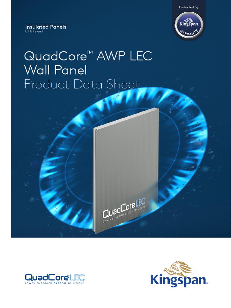 Kingspan Quadcore Lec Awp Wall Panel Data Sheet en GB Ie | PDF | Wall ...