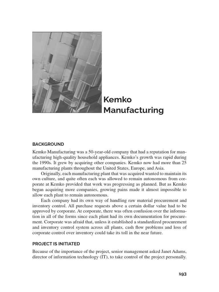 Kemko Manufacturing | PDF
