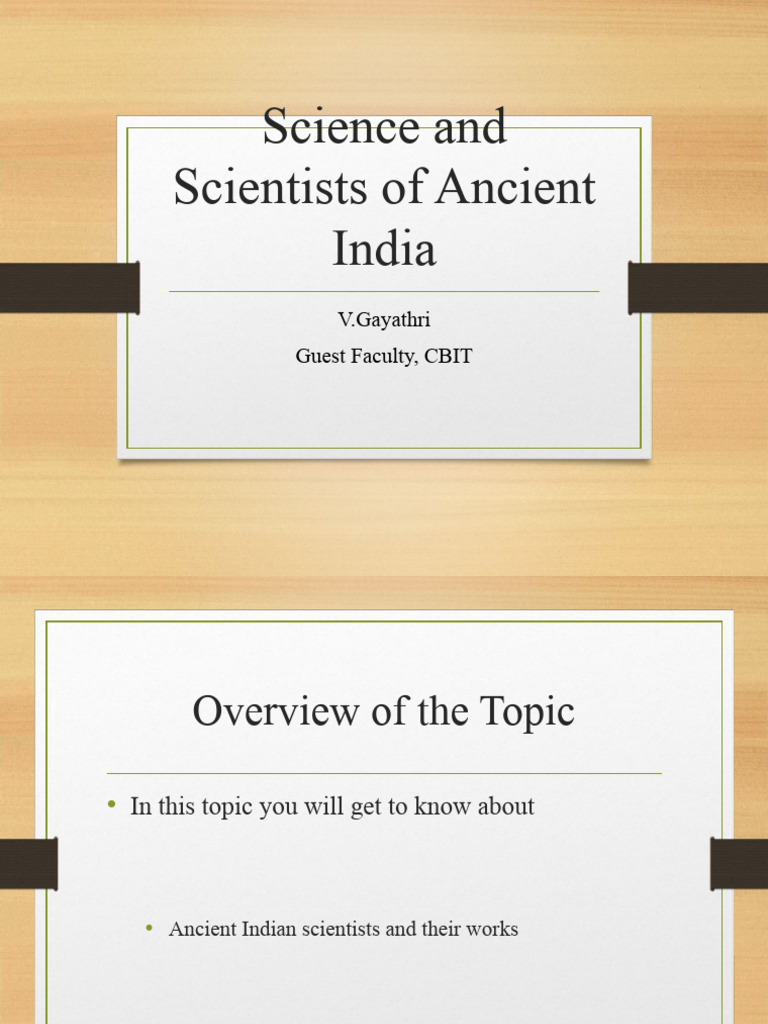 Ancient Indian Scientists and Their Contributions | PDF | Ayurveda ...