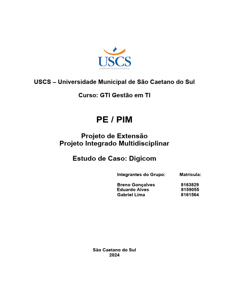 Modelo Relatório Final PEPIM | PDF | Tecnologia da Informação ...