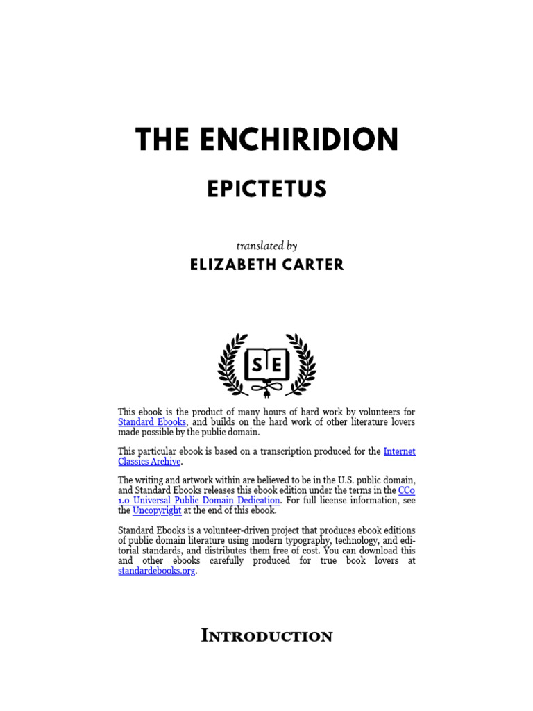 The Enchiridion | PDF | Epictetus