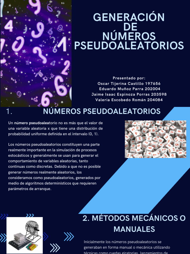 Números Pseudoaleatorios | PDF | Aleatoriedad | Estadísticas
