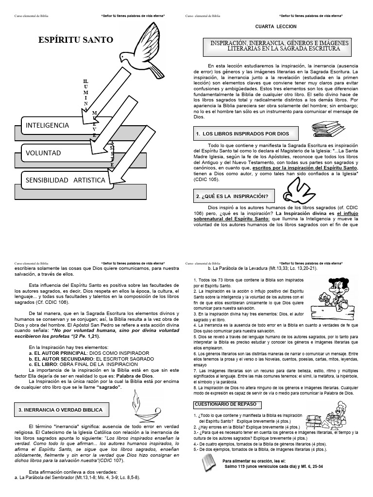 Leccion 4 | PDF | Biblia | espíritu Santo