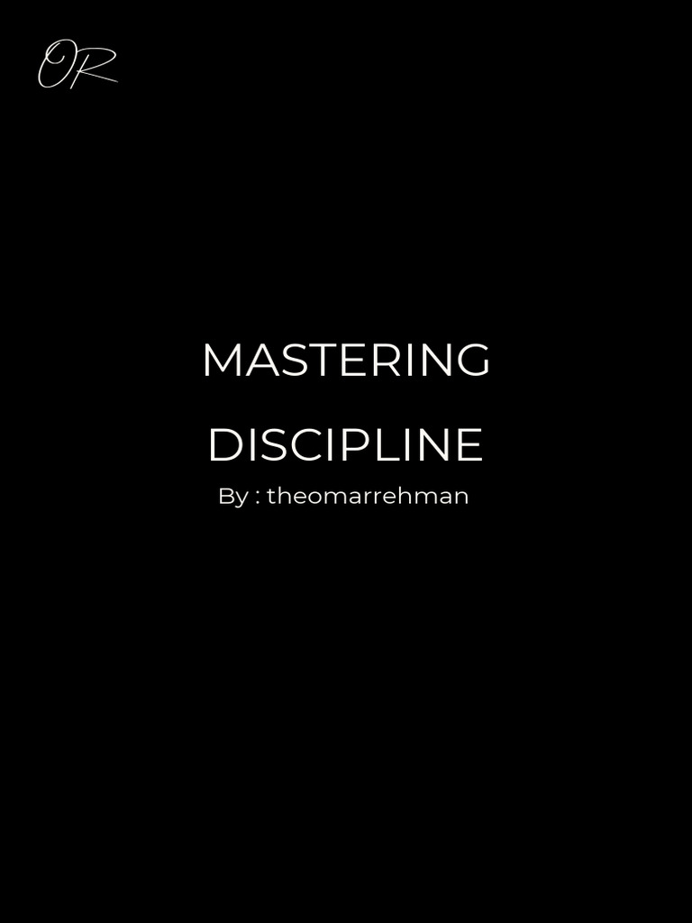 Mastering Discipline | PDF | Disciplines | Habits