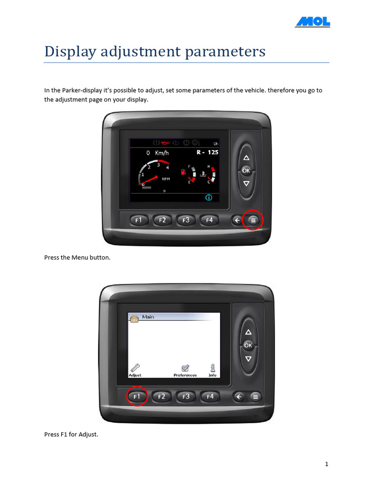 Display Adjustment Parameters | PDF | Four Wheel Drive | Wheeled Vehicles