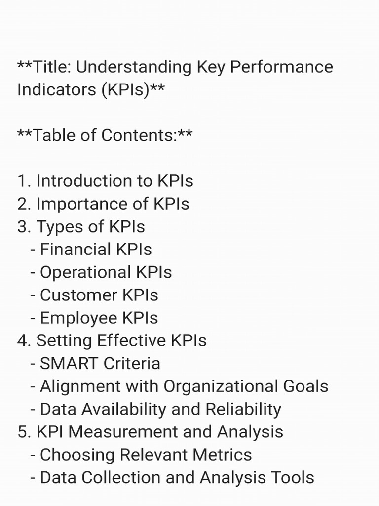Understanding Key Performance Indicators (KPIs)_240513_194547 | PDF