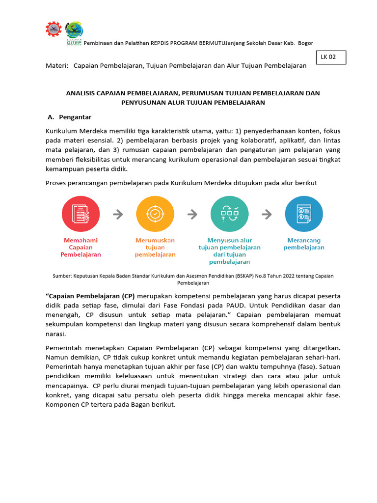Contoh Analisis CP Perumusan TP Dan Penyusunan ATP. | PDF | Kesehatan Holistik
