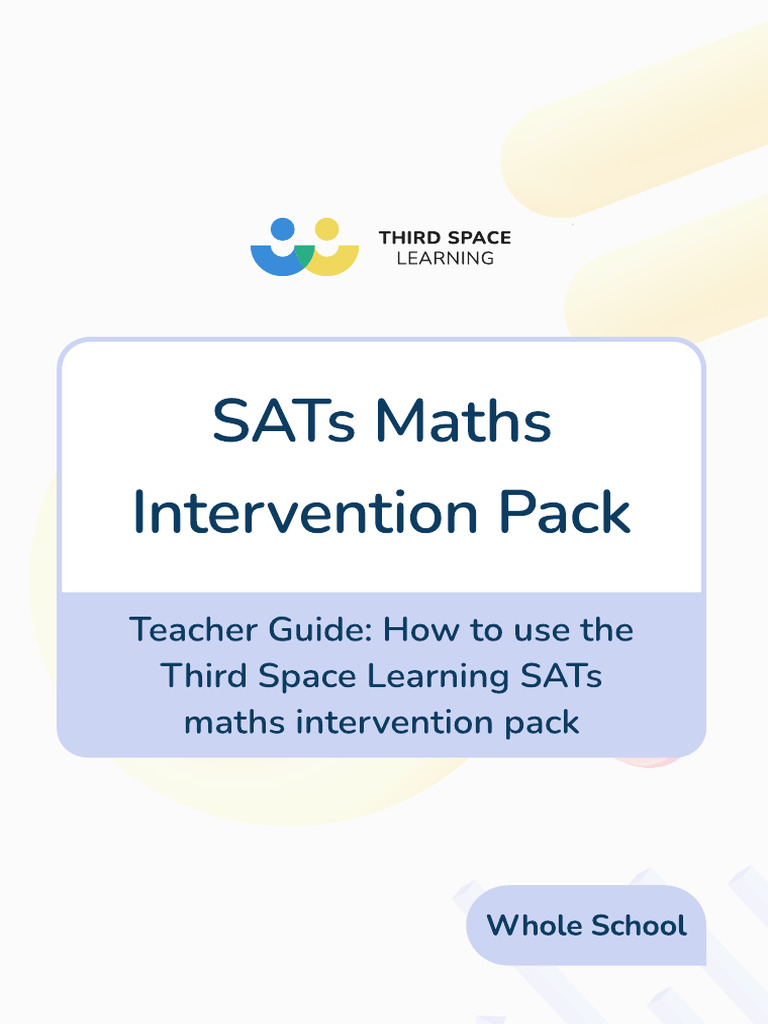 Sats Maths Intervention Pack Teacher Guide Pdf Teachers Learning